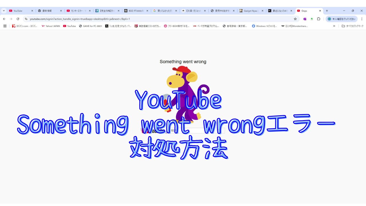 YouTubeのSomething Went Wrongエラーの対処方法 - カキテツのIT・ガジェットブログ